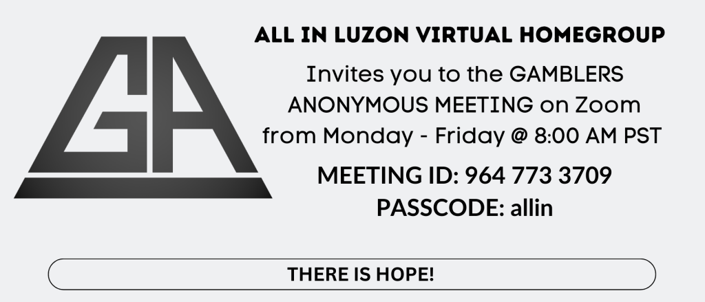 GA MEETINGS PHILIPPINES - Zoom and Face to Face